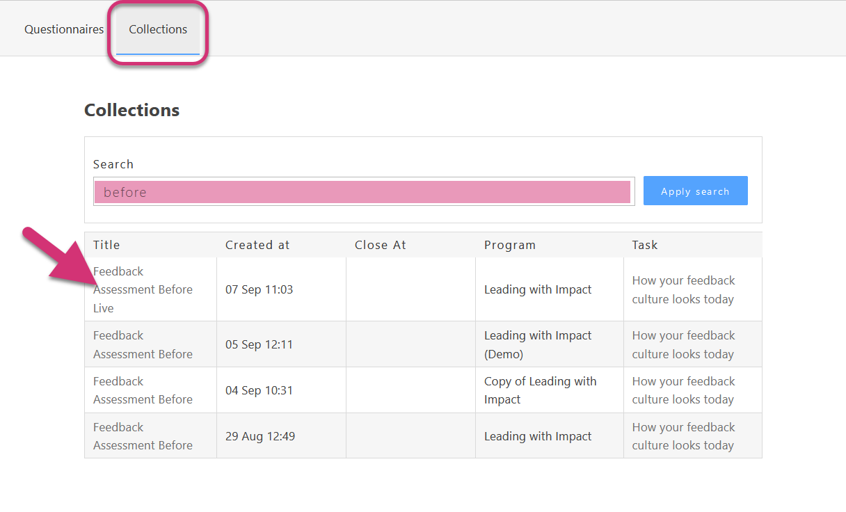 Comparing Collections in Reports – Promote International