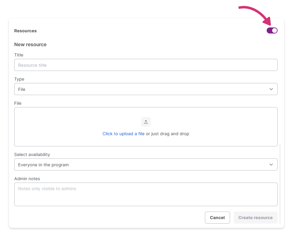 Create a New Resource – Promote International