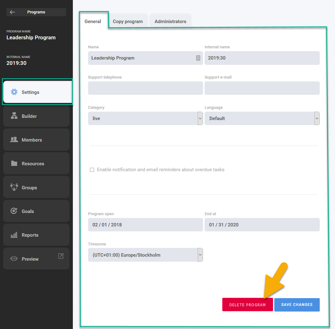 How to delete a program – Promote International