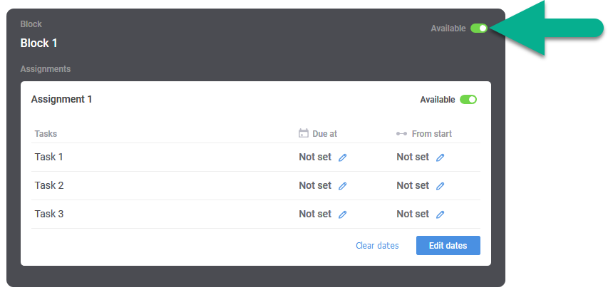 Make program content Available/Unavailble – Promote International